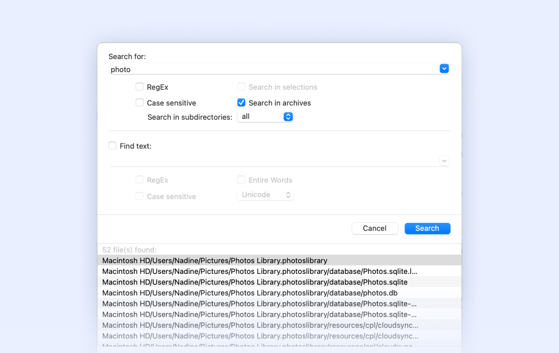 Extract and compress files and folders on Mac with Commander One
