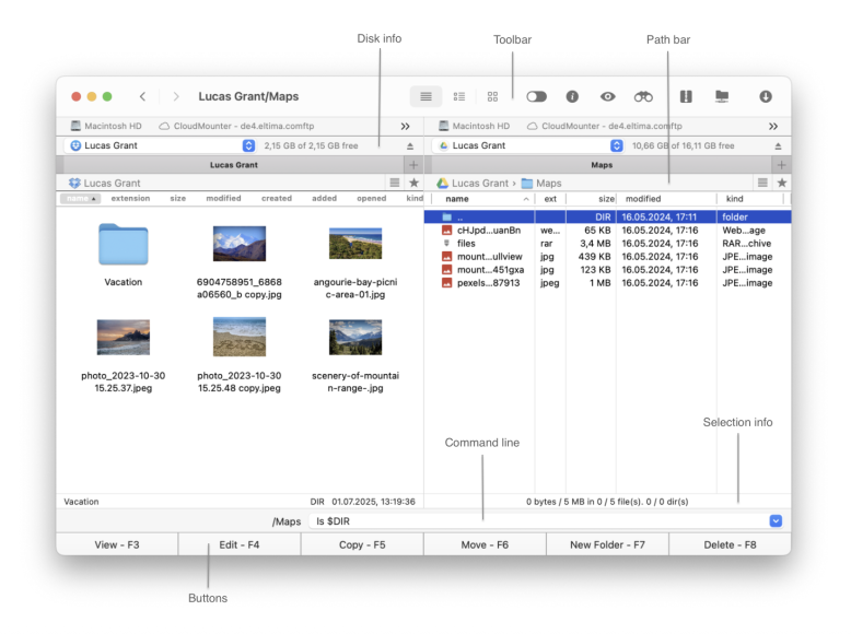 Commander One — powerful file manager for Mac with FTP/SFTP support