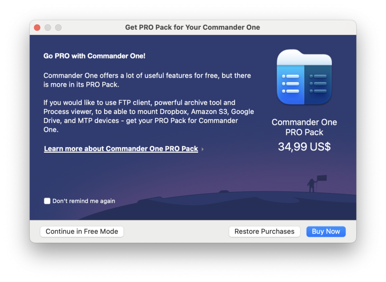 Commander One — powerful file manager for Mac with FTP/SFTP support